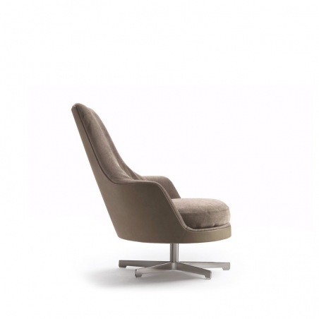 Flexform GUSCIOALTO Soft Drehsessel Mittelfuß Metallgestell
